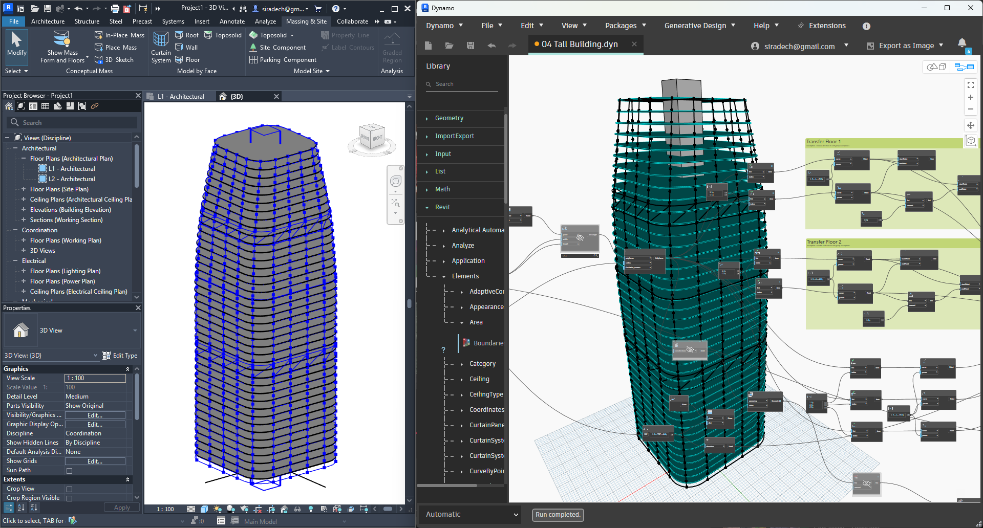Dynamo script for Tall-building study – Structural Studio
